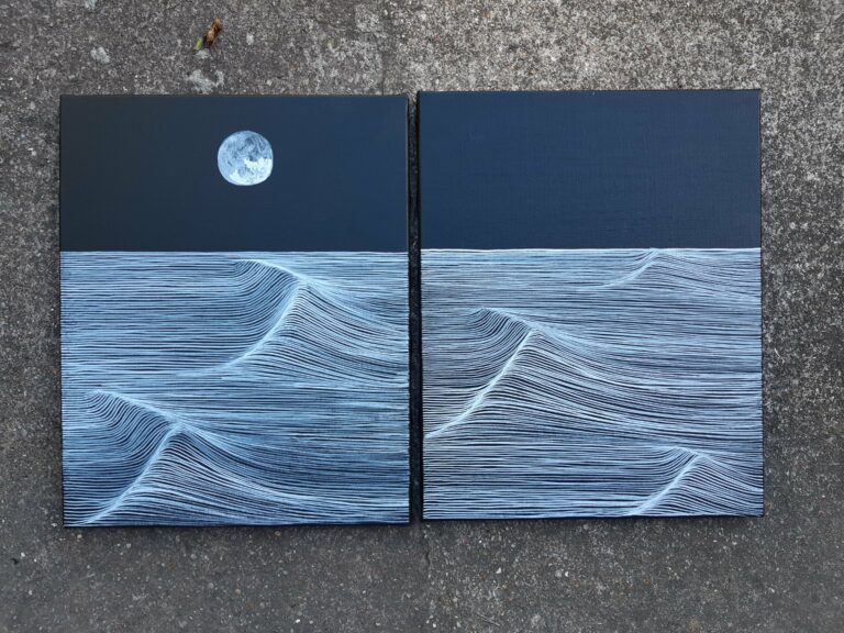 The Minimalist Wave - Canvas diptyque - The Minimalist Wave